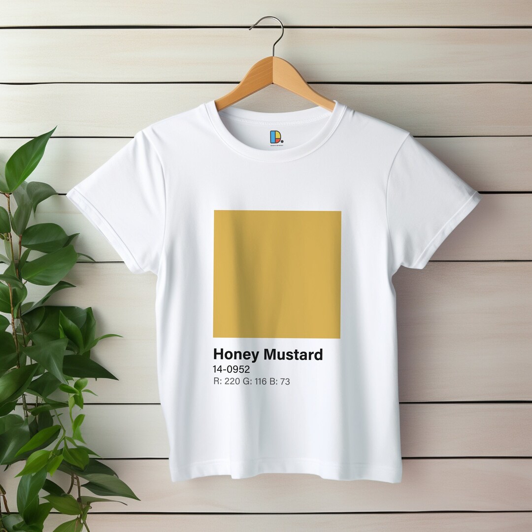 Honey Mustard Color Swatch T-shirt, Graphic Designer Tee - Etsy