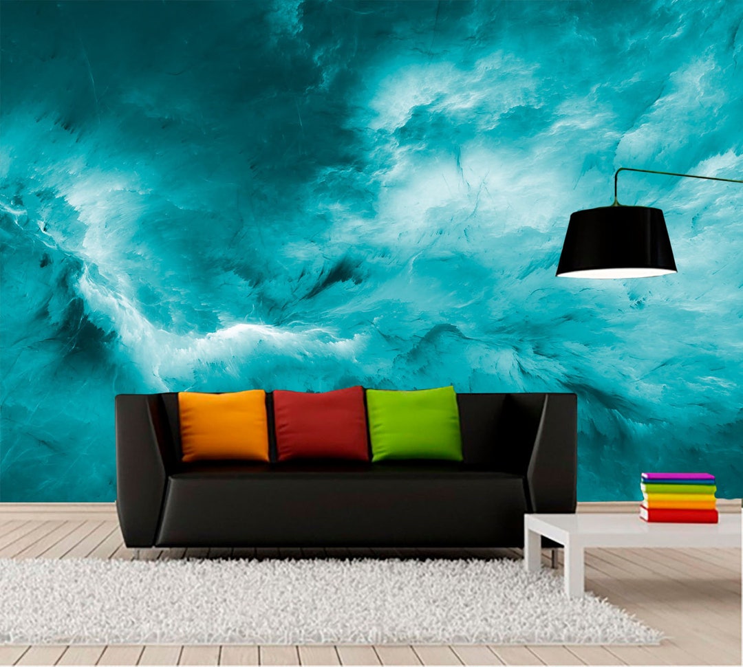 Stunning Wave Texture Wallpaper Ocean Wall Mural Sea Wallpaper Abstract ...