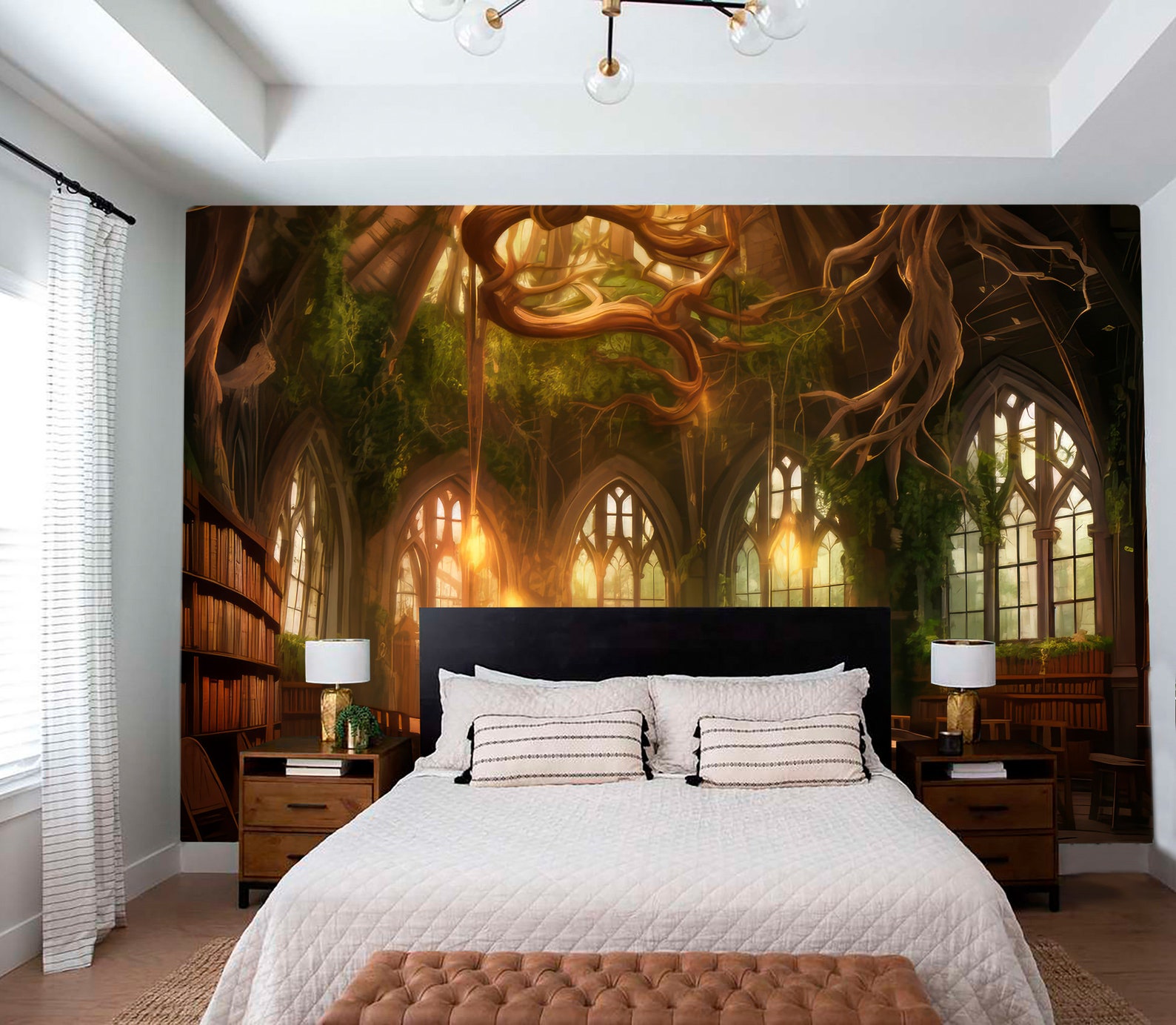 Wallpaper Kids Fantasy Wizard Castle Room Wall Mural Nursery Decal ...