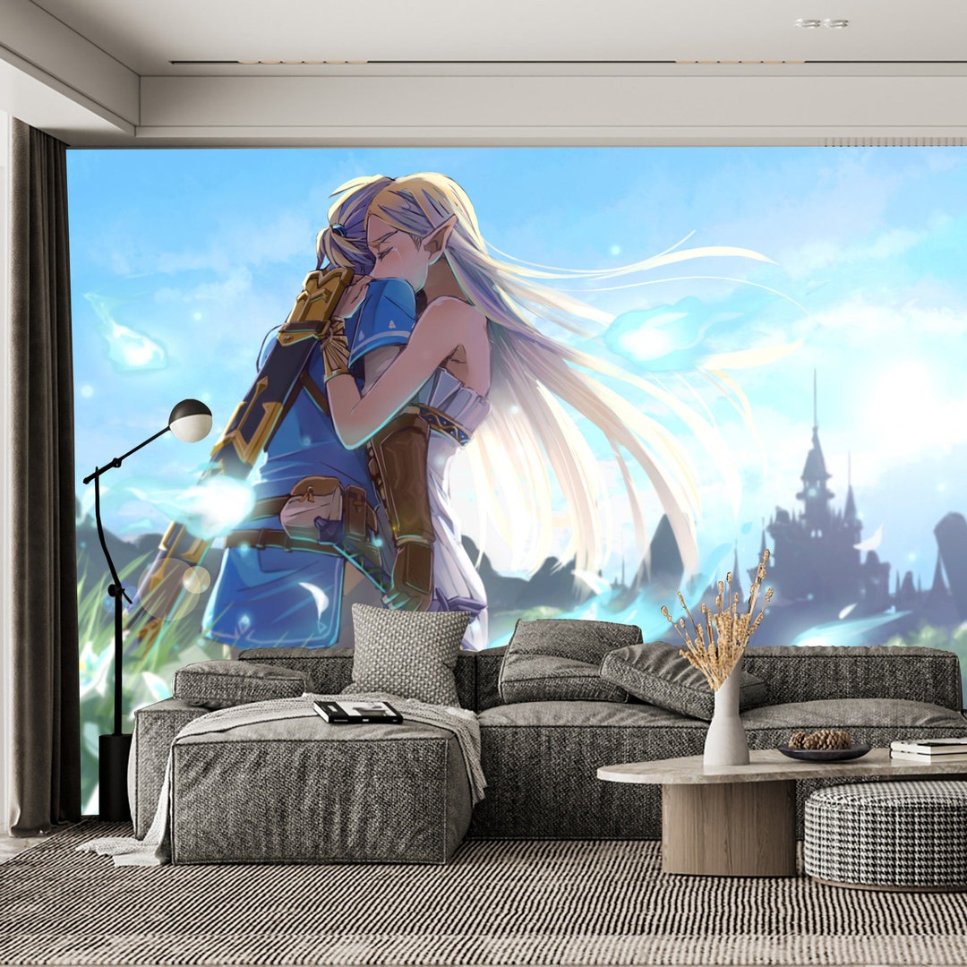 Custom Size Princess Zelda Wallpaper Video Game Wall Mural Breath of ...