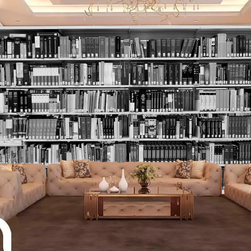 Library Wallpaper - Etsy