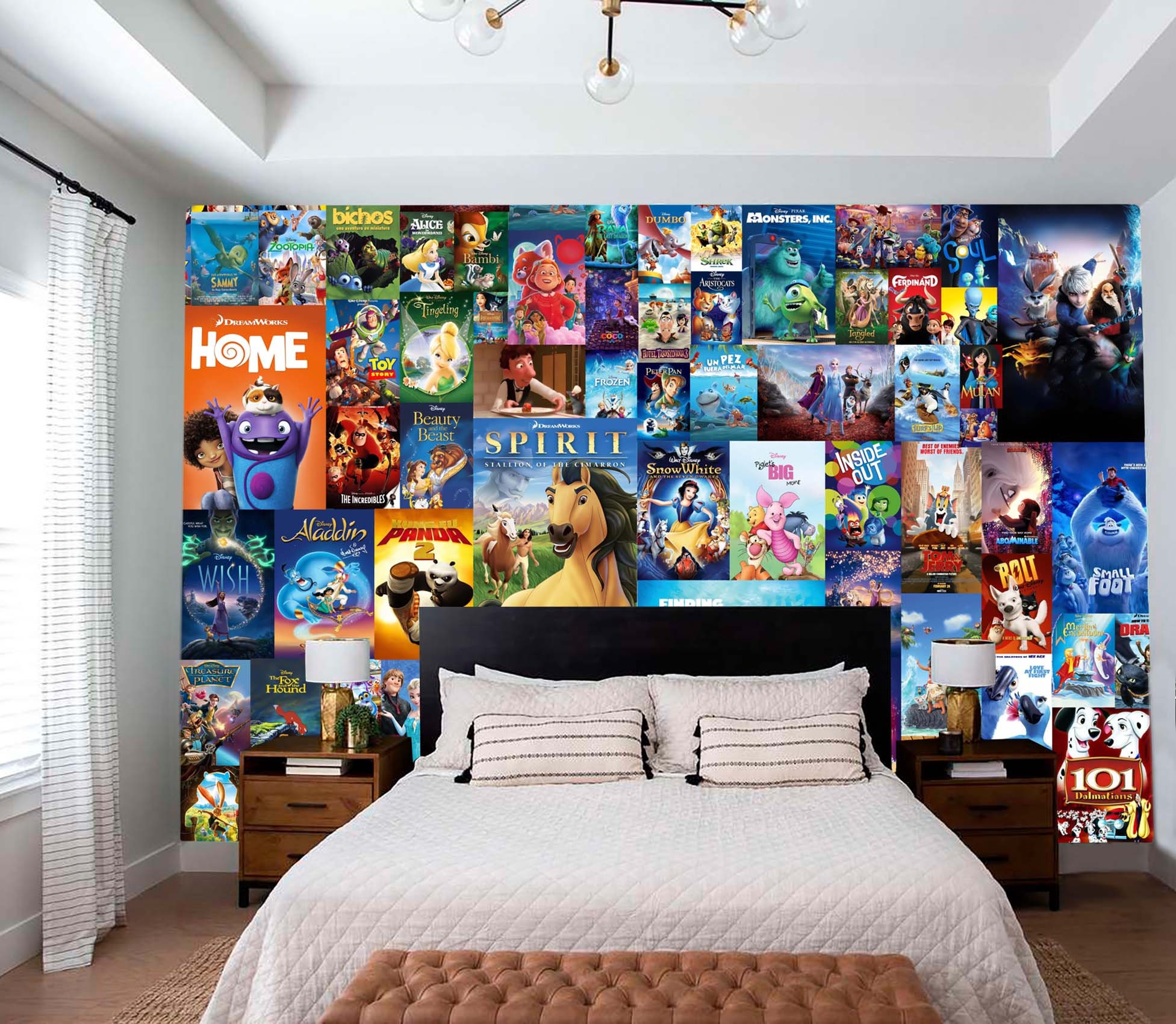 Magic of Cartoons Home Wall Mural Removable Movie Posters Wallpaper ...