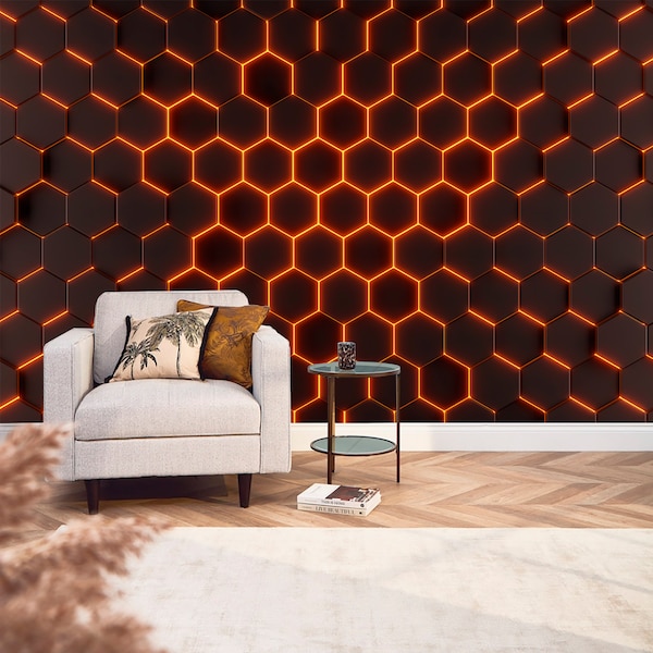 Honeycomb Wallpaper - Etsy
