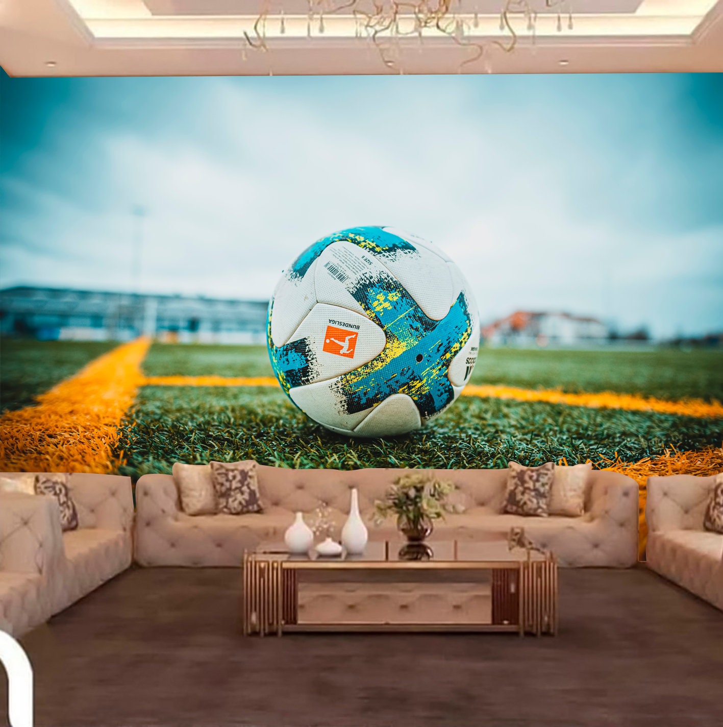 Football Stadium Removable Wallpaper Perfect Gift Football Fan Kids ...