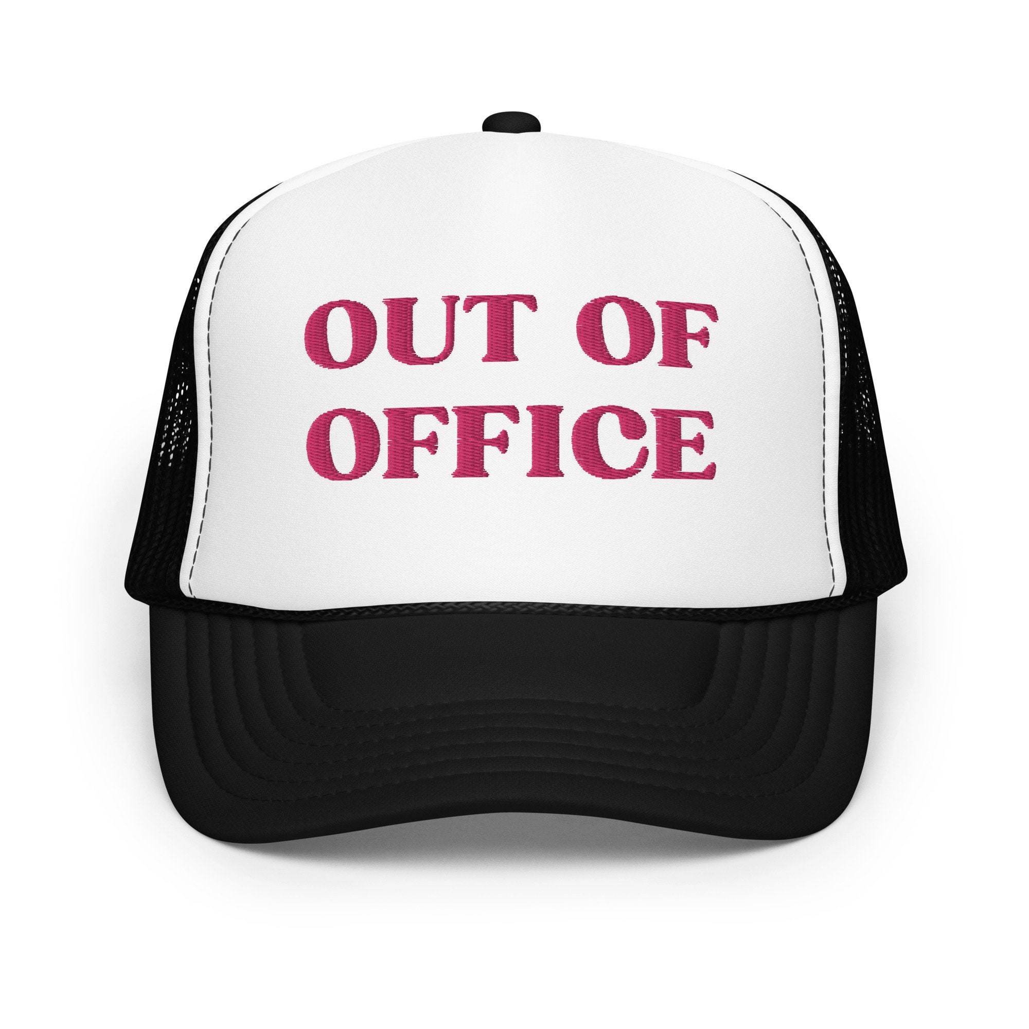 Out of Office Trucker Hat Embroidered Trucker Hat Pink Foam Trucker Hat ...