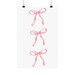 Pink Bow Poster Girly Wall Art Prints Coquette Decor (unframed) Wall ...