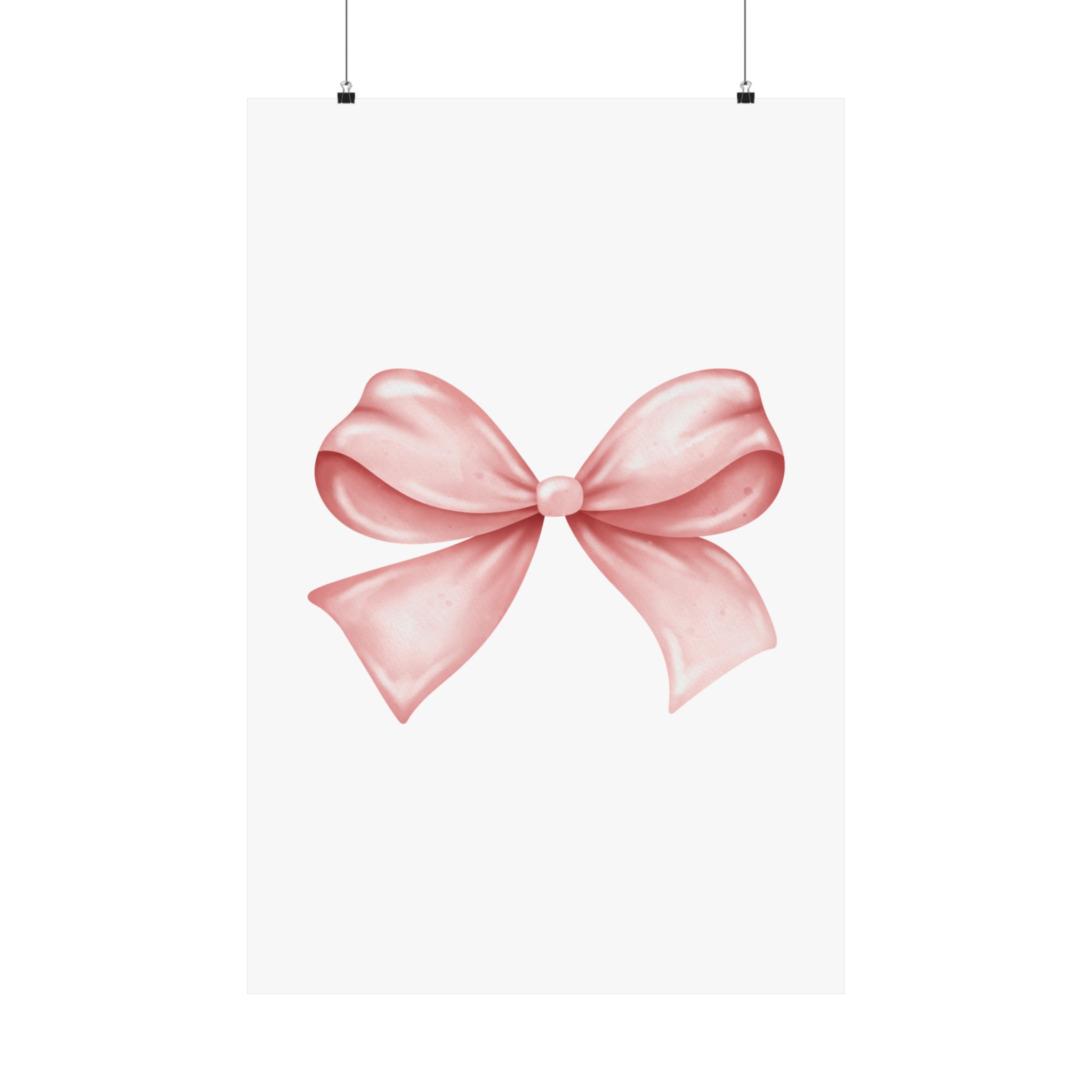 Pink Bow Poster Girly Wall Art Prints Coquette Decor (unframed) Wall ...