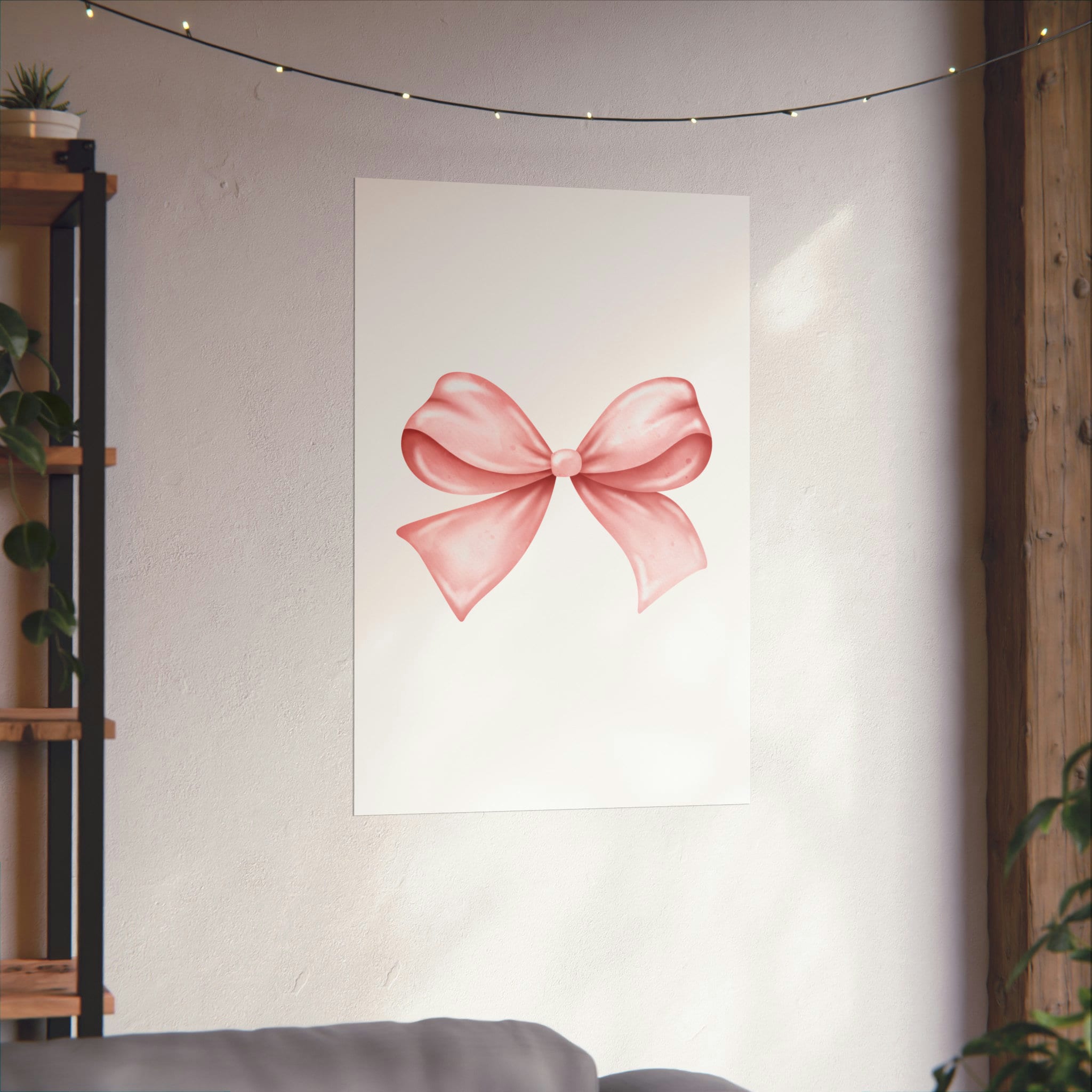 Pink Bow Poster Girly Wall Art Prints Coquette Decor (unframed) Wall ...