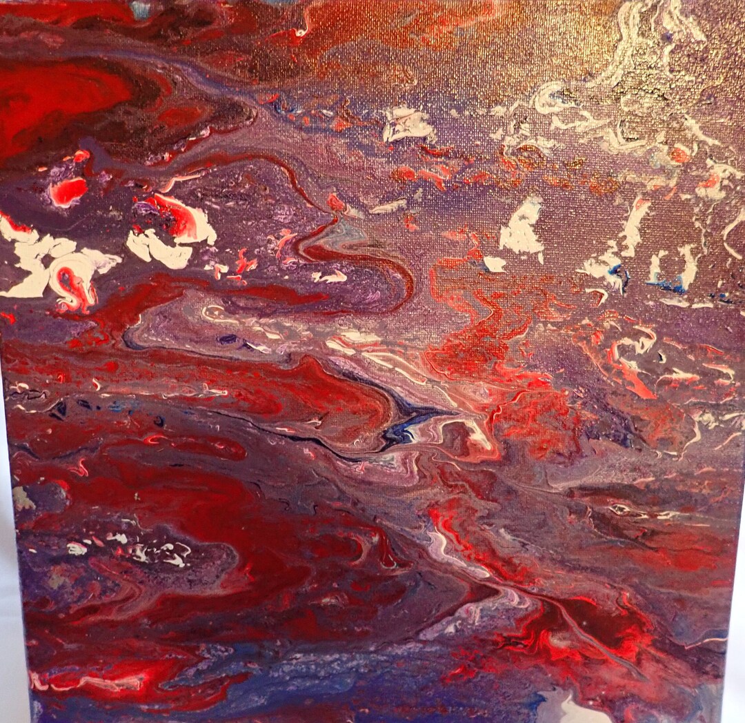 Angry Sunset Abstract Acrylic Painting - Etsy