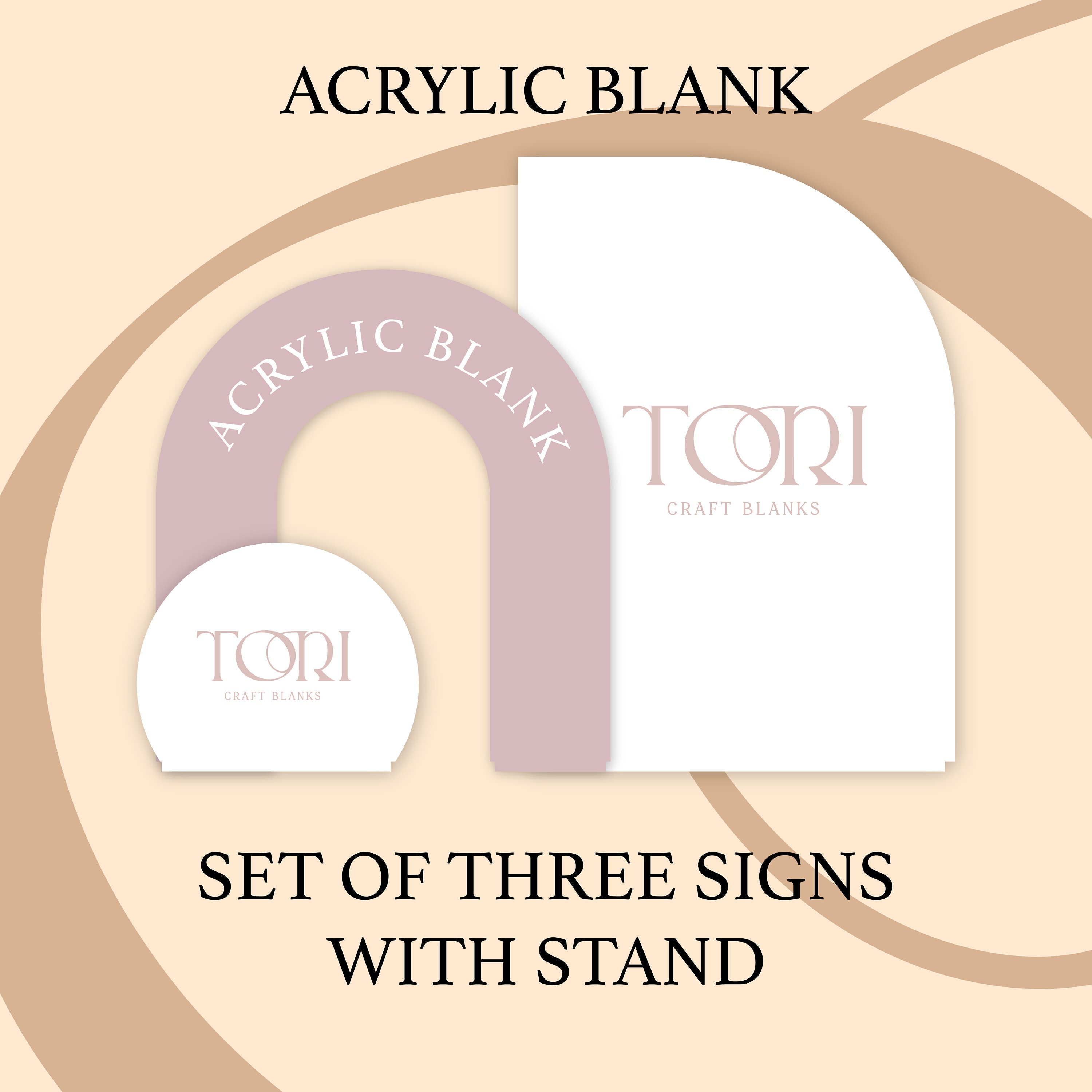 Triple Arch Custom Acrylic Blank Sign DIY Table Blank Blank for Sign ...