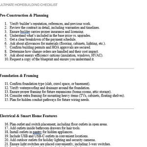 Ultimate Home Building Checklist – 100 Must-know Tips for Your Dream Home! - Etsy