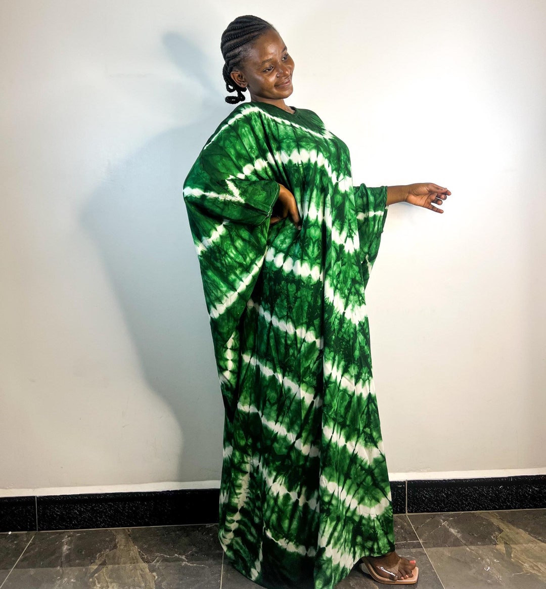 Anais Batik | Adire Dress | Kaftan Dress - Tie Dye African Moo Moo ...