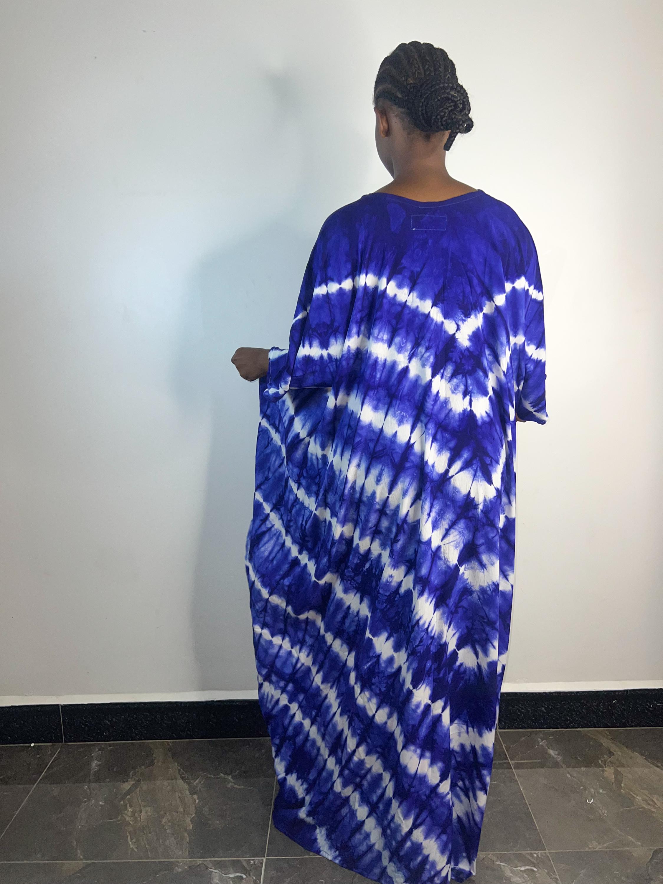 Anais Batik | Adire Dress | Kaftan Dress - Tie Dye African Moo Moo ...