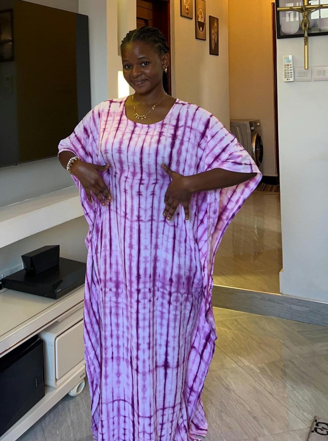 Norah Batik | Adire Dress | Kaftan Dress - Tie Dye African Moo Moo ...