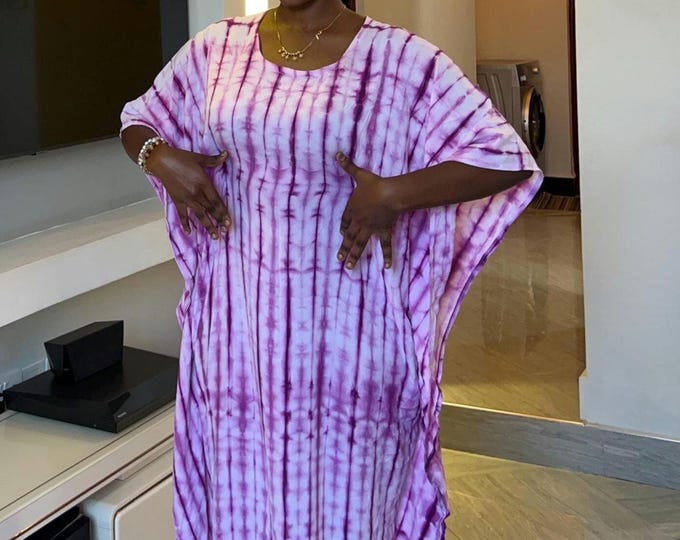 Norah Batik | Adire Dress | Kaftan Dress - Tie Dye African Moo Moo ...