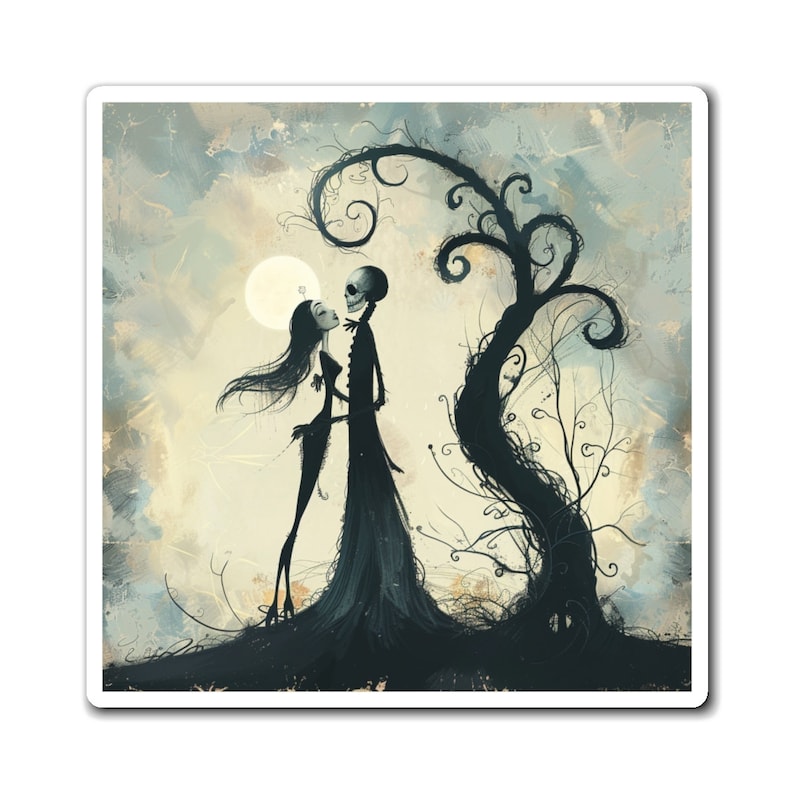 Nightmare Before Christmas Magnet. Jack & Sally. Horror Movie ...