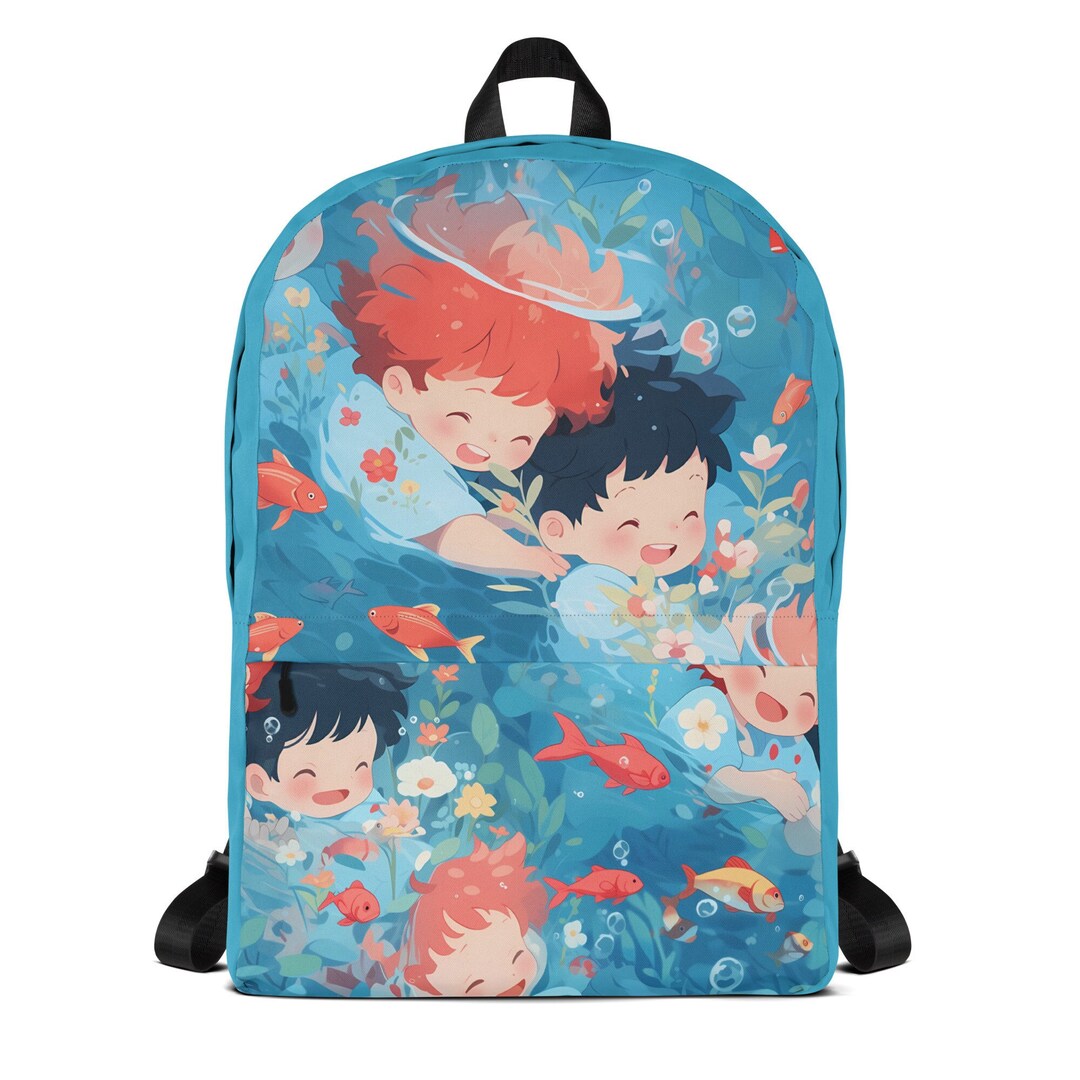 Ghibli Ponyo Inspired Backpack Sosuke and Ponyo Underwater Fun ...