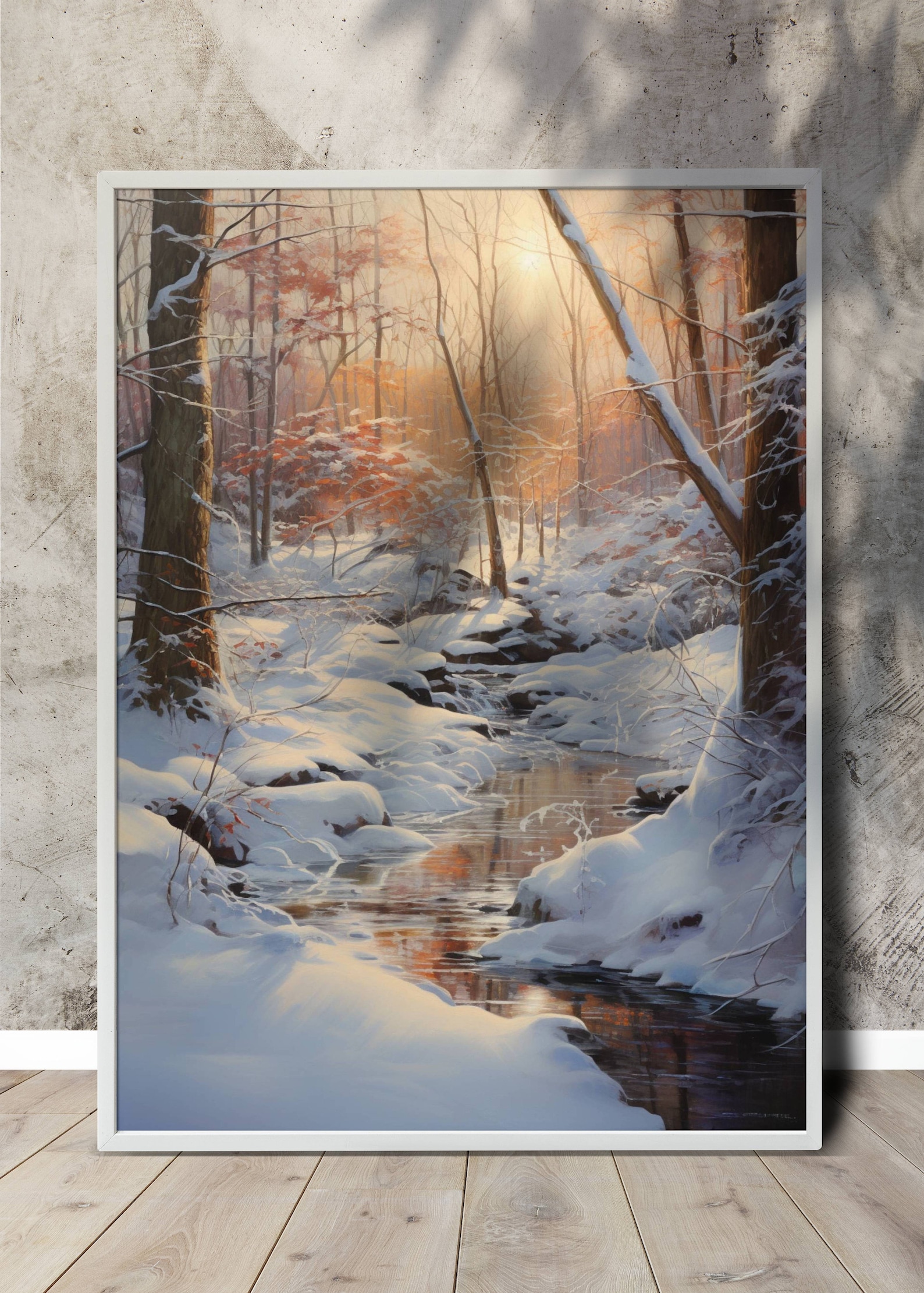 Snowy Forest Wall Art Nature Wall Decor Instant Download Printable ...