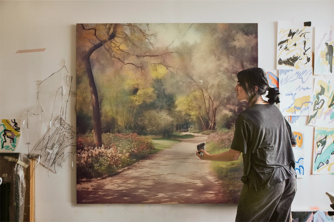 Vintage Park Stroll in Printable Art Landscape Home Decor Wall Art ...