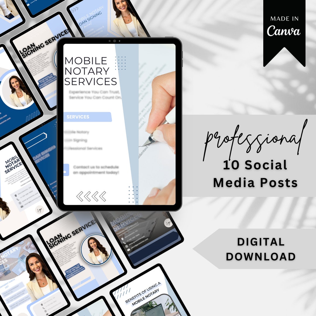 10 Blue Notary Social Media Posts | Notary Insta Posts | Signing Agent ...