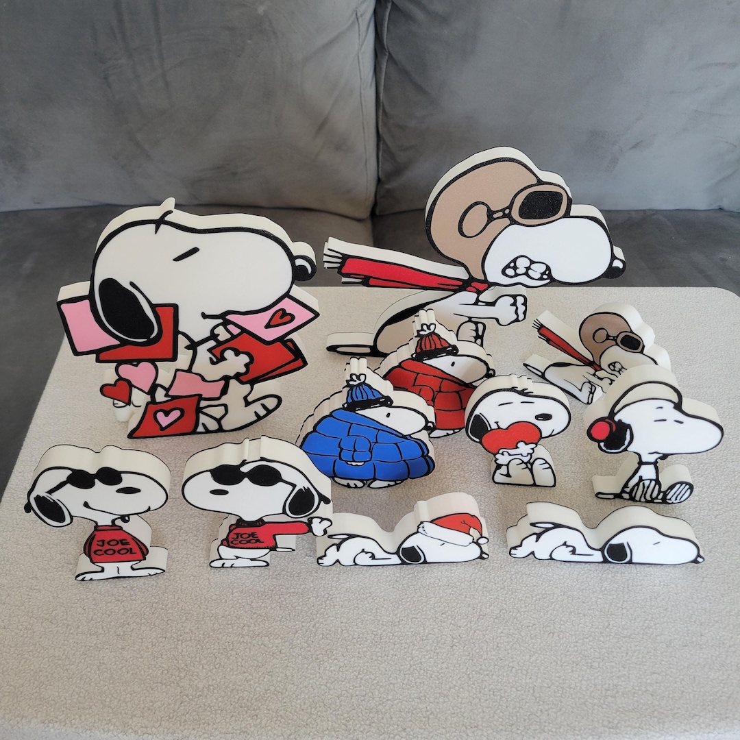 White Beagle Puppy Dog in Various Styles 3D Decor Fan Art Cartoon ...