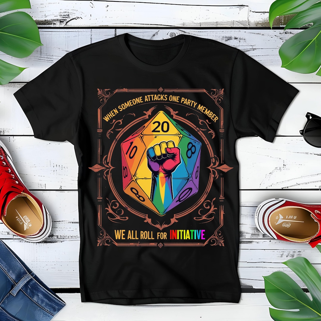 LGBT Dnd Shirt: Roll for Initiative, Pride Month Gift - Etsy