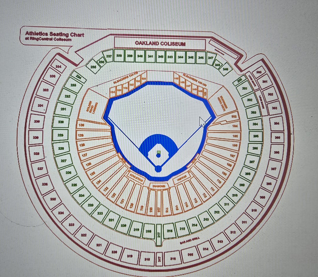 Oakland Athletics Ballpark Ring Central Coliseum MLB - Etsy