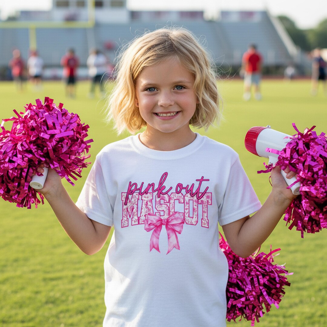 Custom Pink Out Mascot PNG, Personalized Team Mascot Digital Download ...
