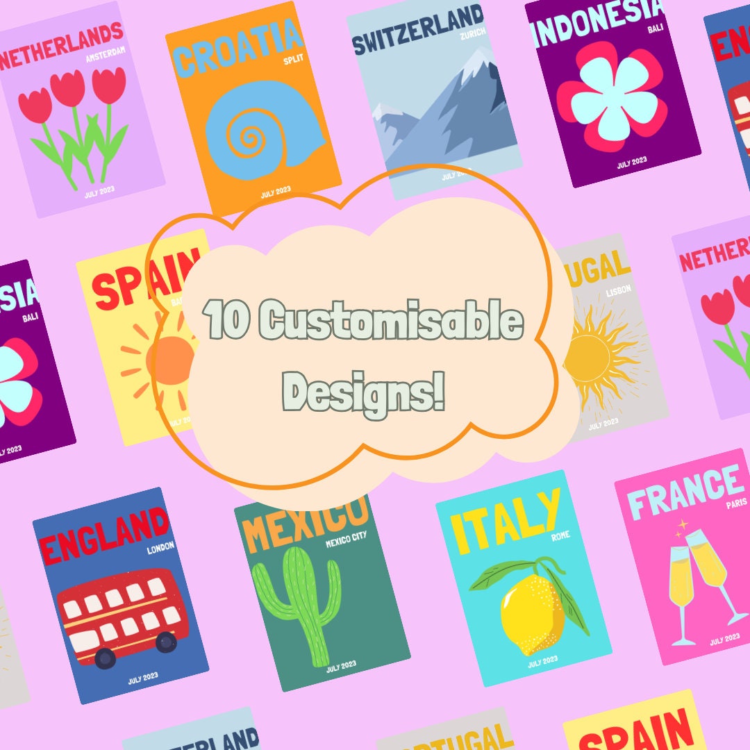 Customisable Travel Photo Book With 10 Country Templates - Etsy
