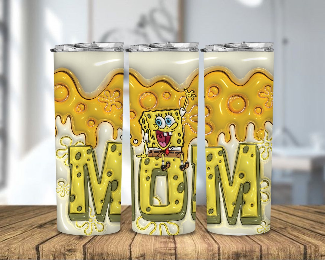 Spongebob 3D Tumbler Wrap, Sponge Bob Square Pants 20 Oz Tumbler Design ...