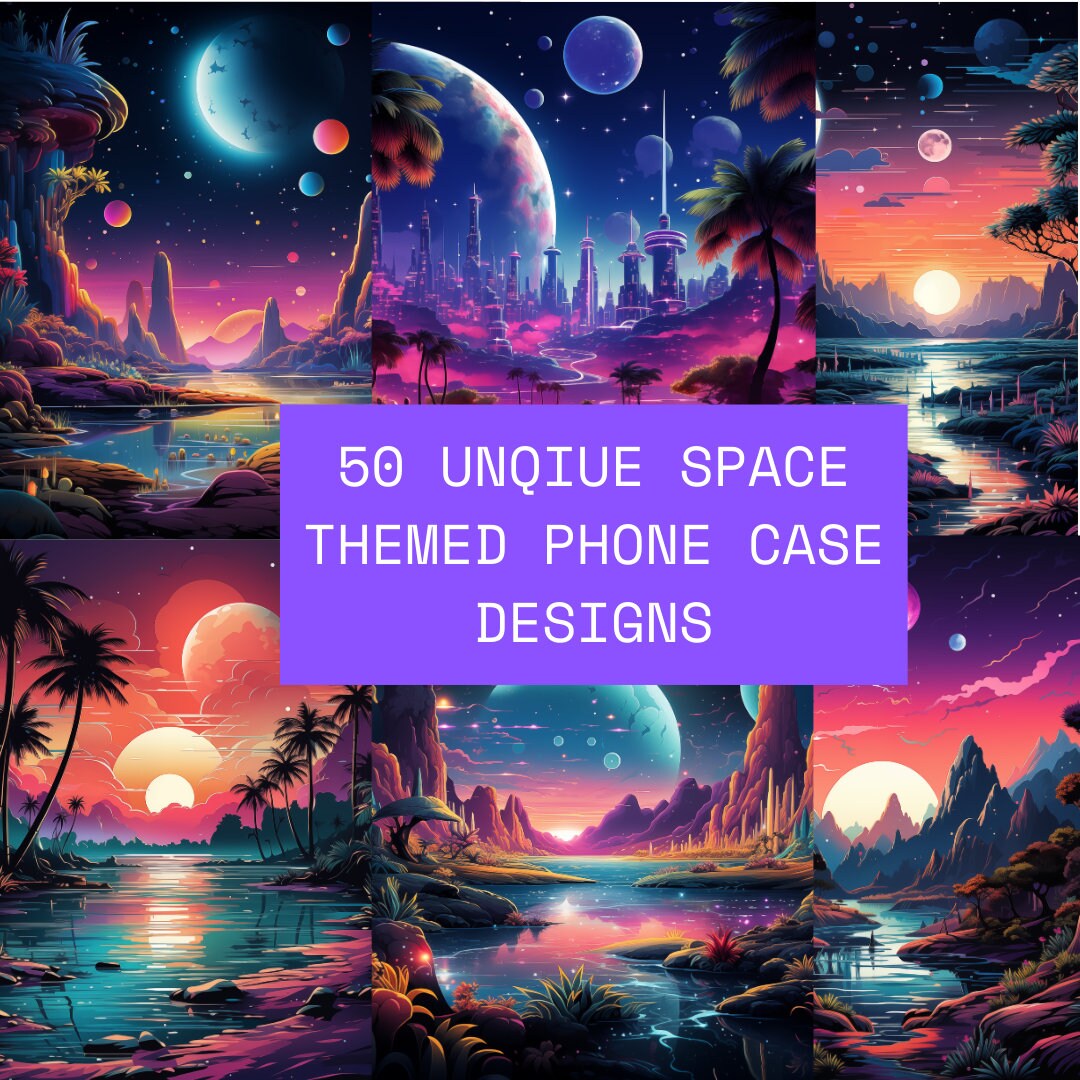 50 Unique SPACE Phone Case Designs, Midjourney, AI Art, AI Generate ...