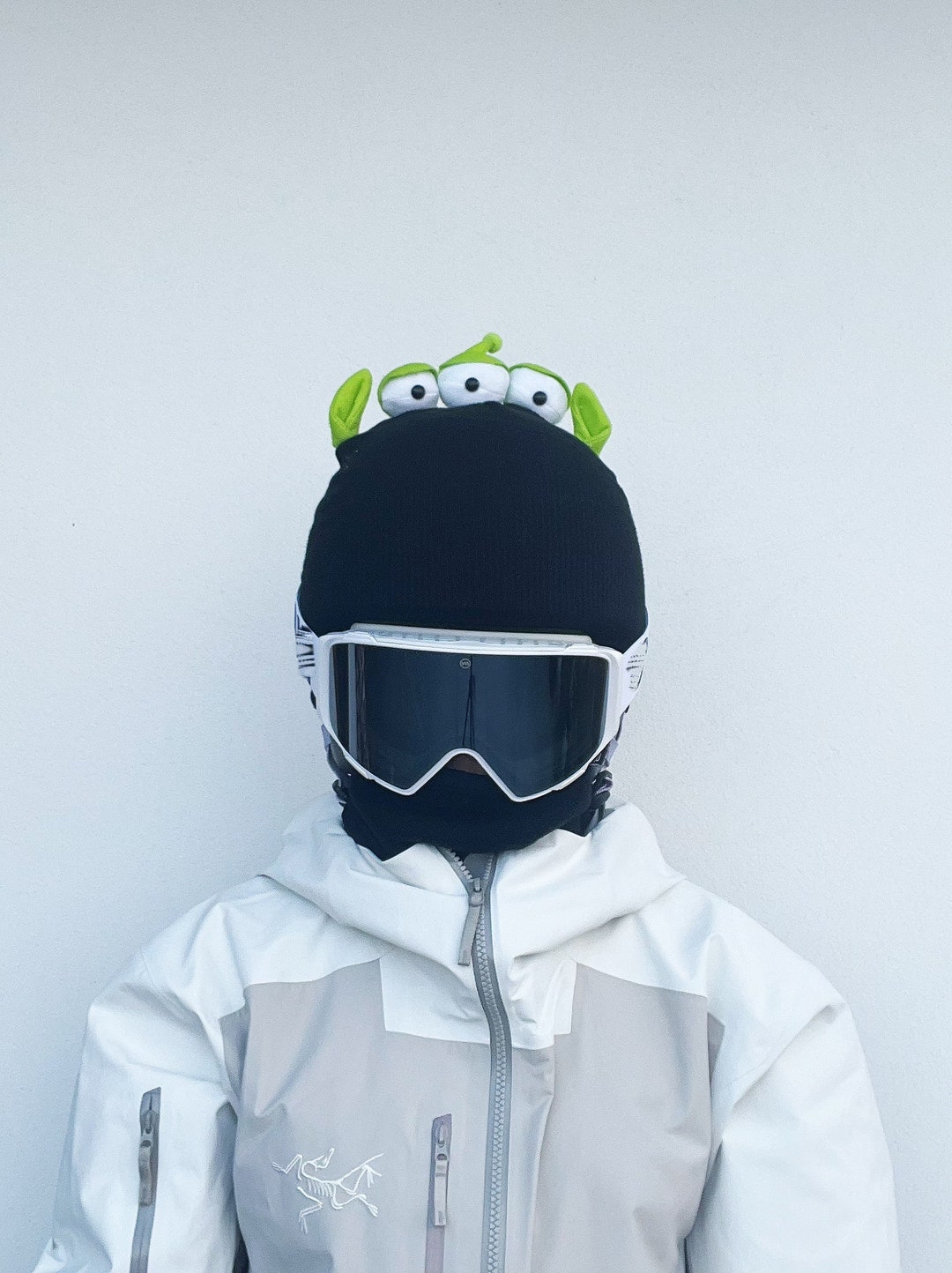 Three-eye Alien Green Ski Helmet Cover | Uni Size Girl Kids Adults ...