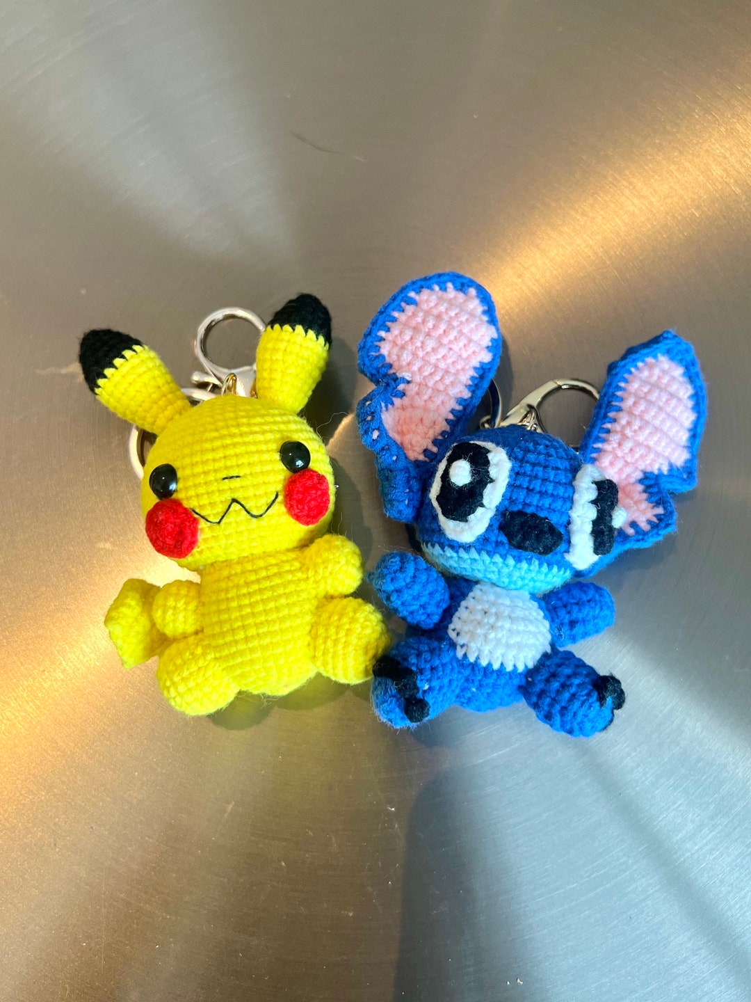 Handmade Crochet Pikachu & Stitch | Gift Holiday Birthday Anniversary ...