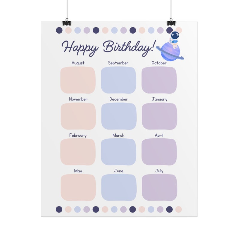 Happy Birthday Classroom Poster, Student Birthdays Tracker, Class Decor ...