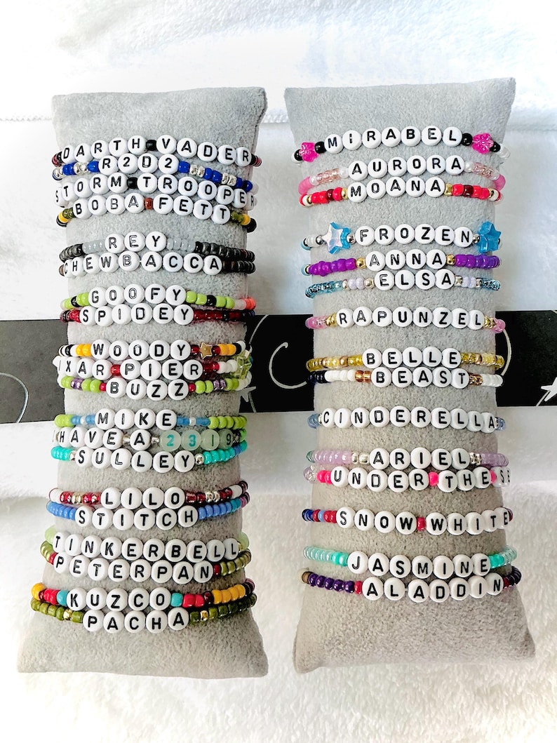Disney Inspired Beaded Bracelets: Custom Theme Park Jewelry - Etsy