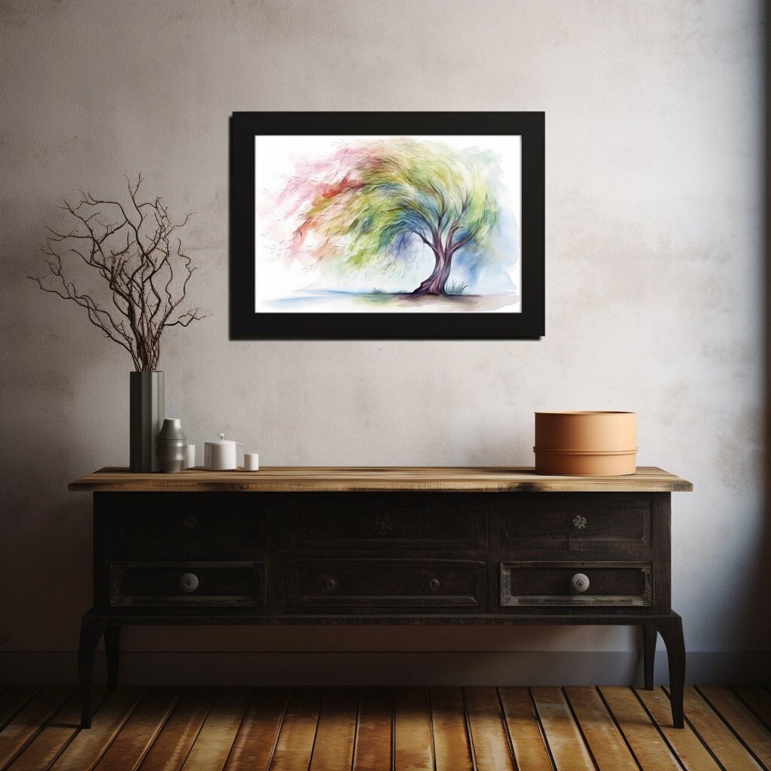 Willow in the Wind Printable, Willow Wall Art Digital Print, Calming ...