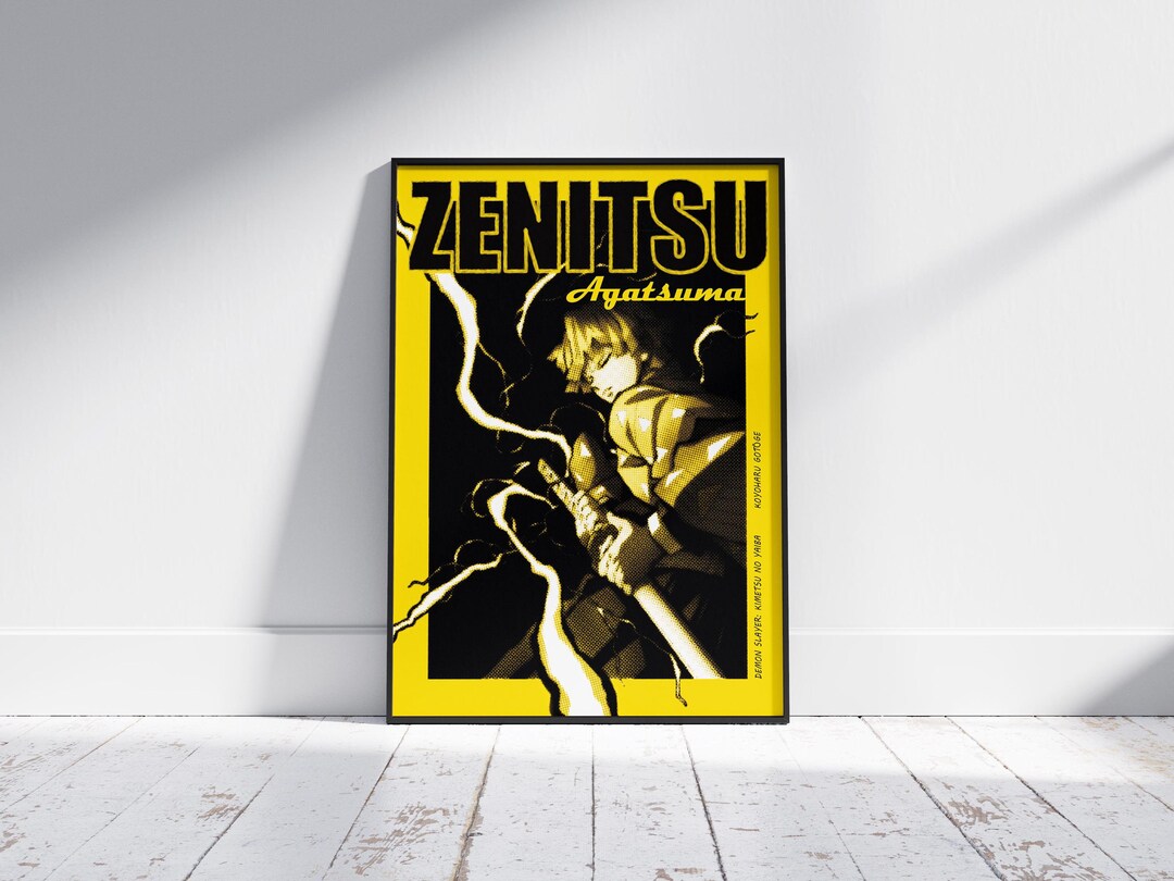 Zenitsu Poster 5 Sizes/ Kimetsu No Yaiba / Wall Decor / Printable ...