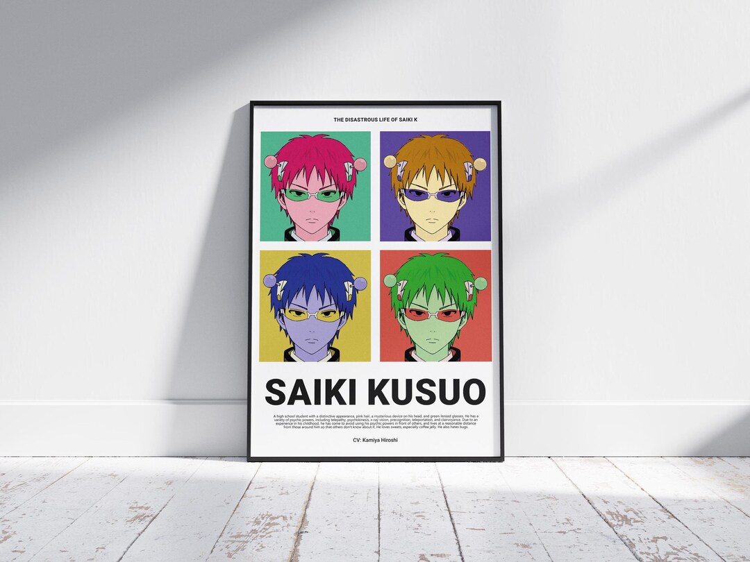 Saiki K Poster5 Sizes / Anime Art / Wall Decor / Printable Poster ...