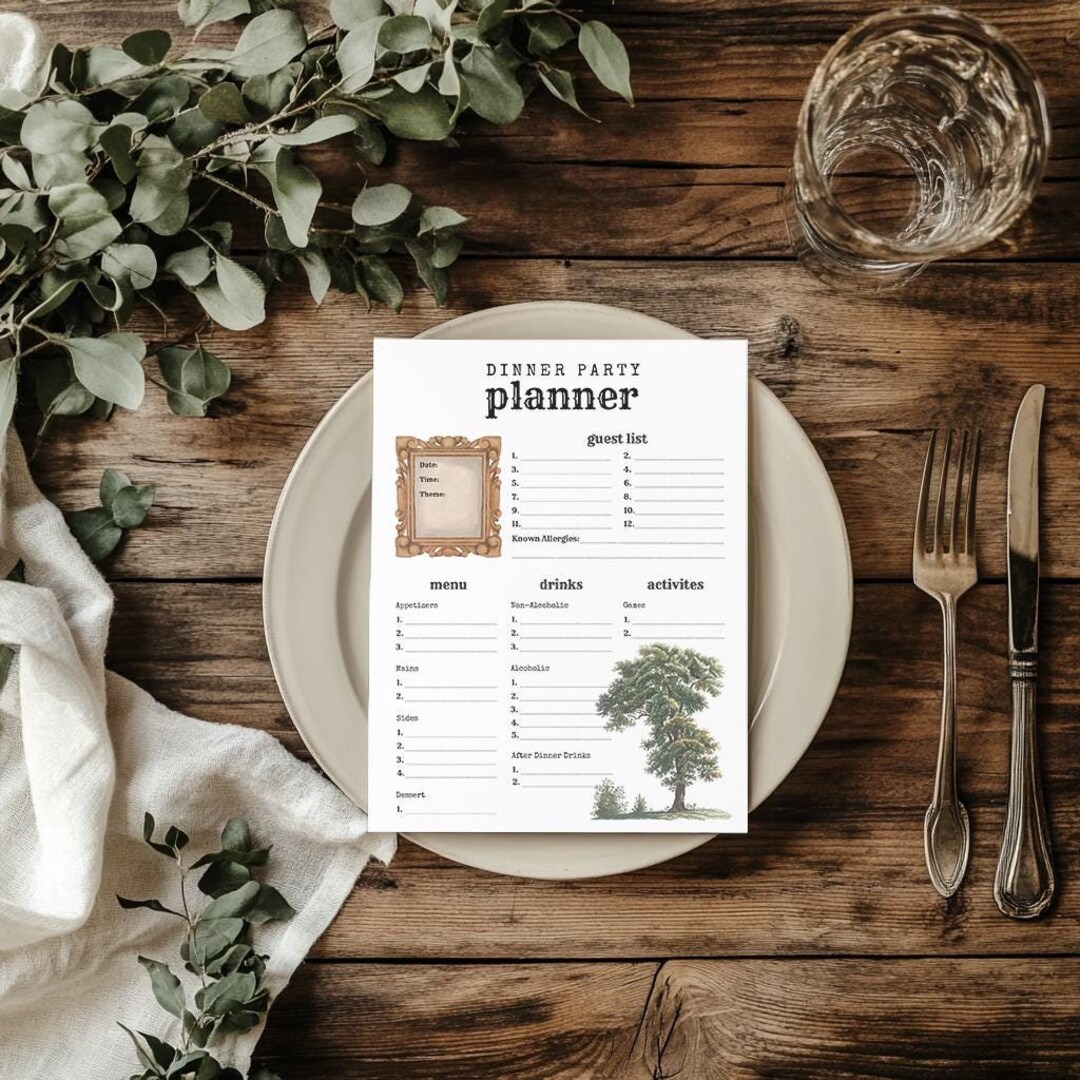 Dinner Party Planner Printable: Thanksgiving Dinner Shopping List ...