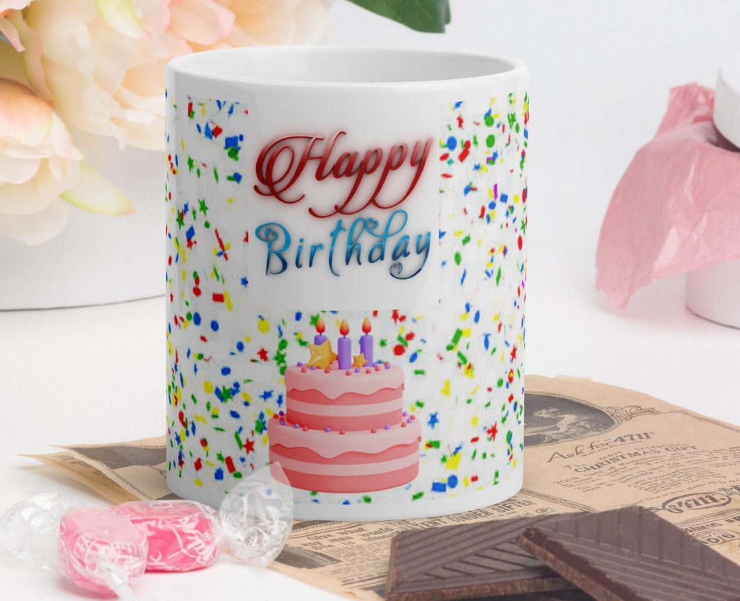 Happy Birthday Mug Template, Birthday Celebration Mug Template, Happy ...