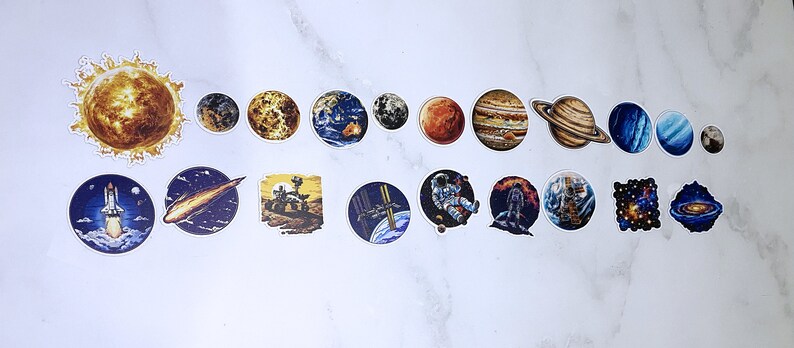 5-20 Space and Solar System Stickers Perfect Kids Journals, Scrapbooks ...