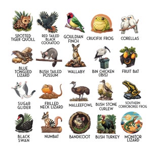 2nd Edition 5-20 Native Australian Animal Stickers for Laptops ...