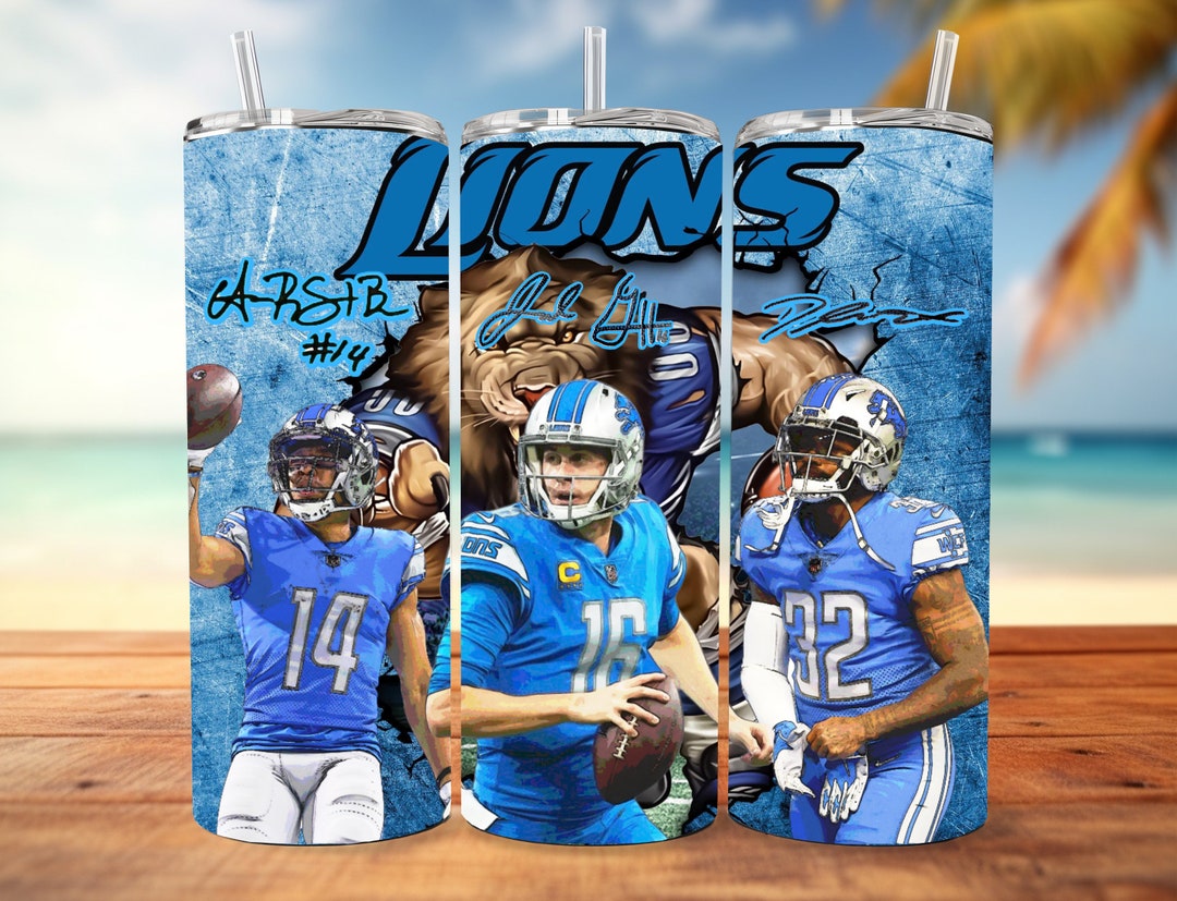 20oz Detroit Lions Tumbler - Etsy