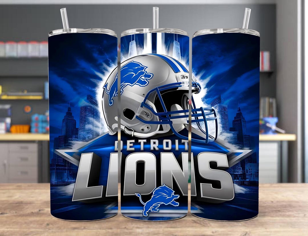 20oz Detroit Lions Tumbler - Etsy