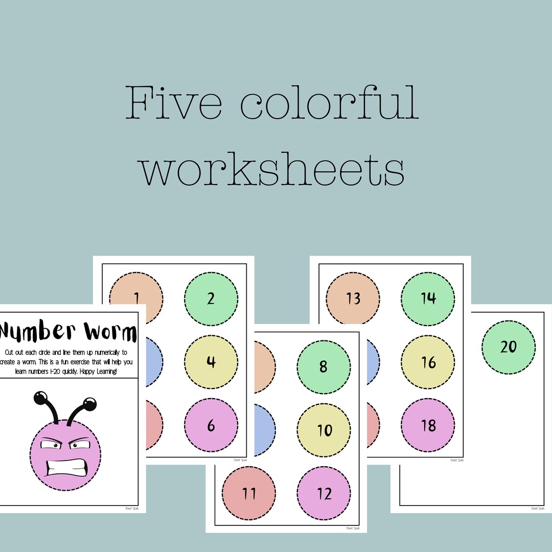 Learning Numbers Worksheet Fun Ways to Learn Numbers - Etsy
