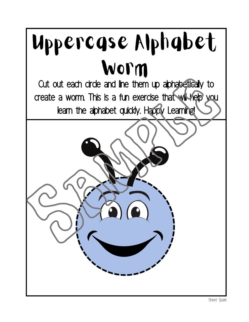 Alphabet and Number Worksheet for Children Learning Tool Abcs Sheet ...