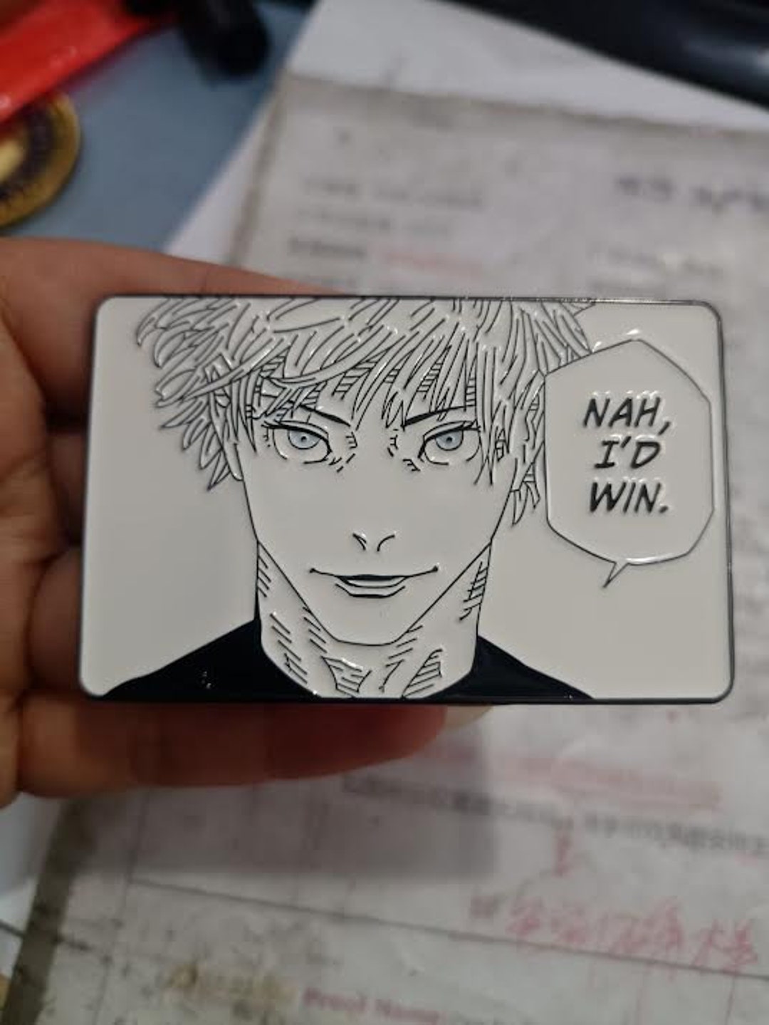 Jujutsu Kaisen Nah, I'd Win Pin Gojo Satoru Enamel Anime Pin Manga ...