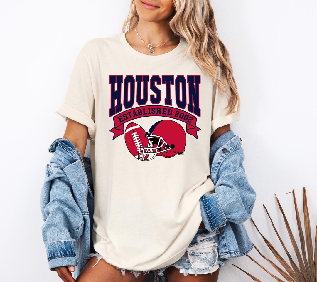 Retro Houston Football Shirt, Houston Football Game Day Tee, Trendy ...