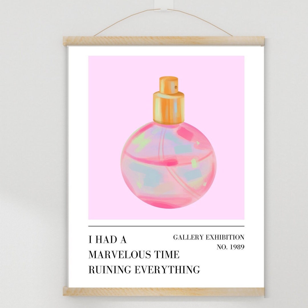 Perfume Wall Art Taylor Swift Lyrics Art Print Digital Download Pink - Etsy