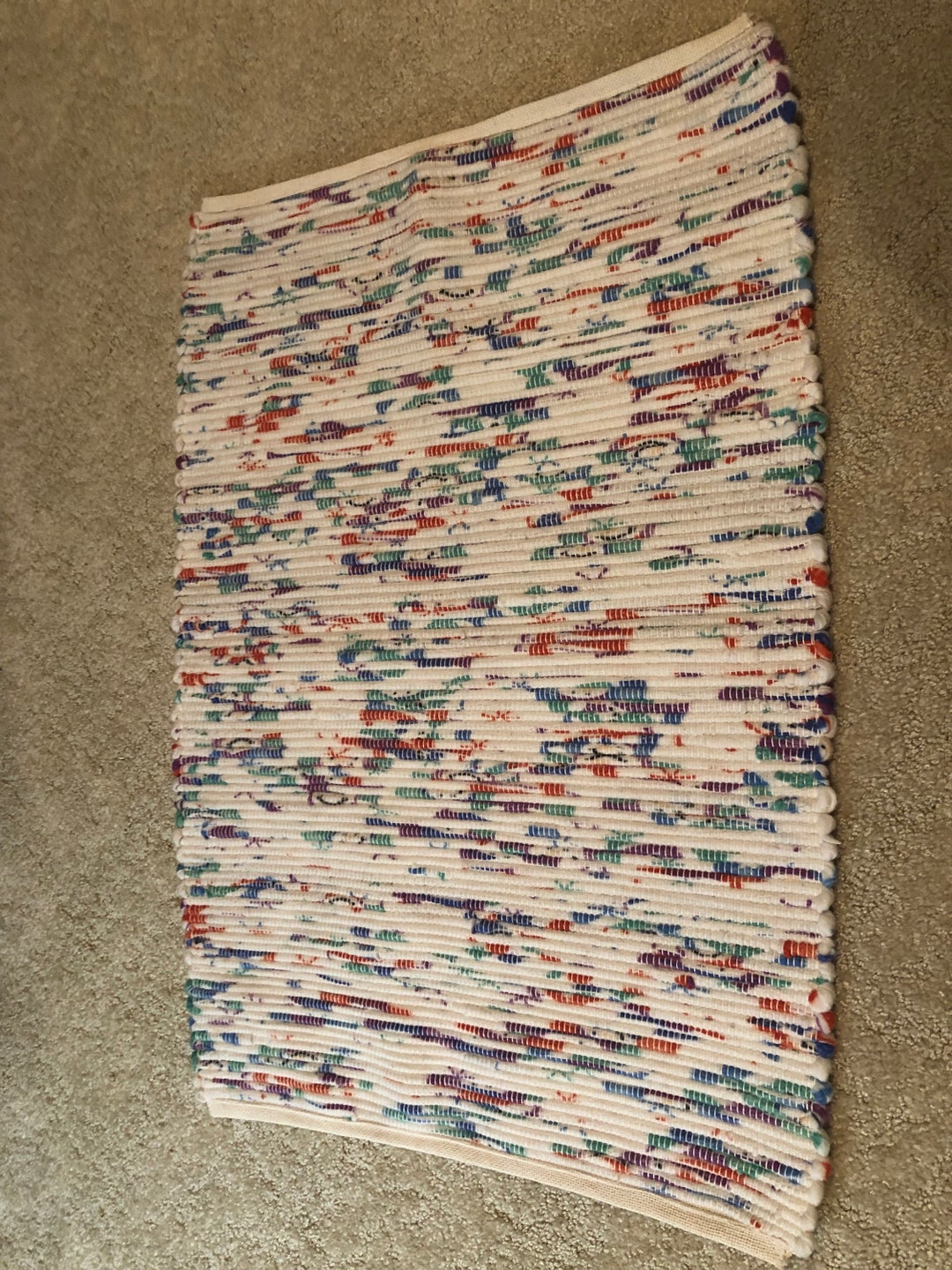 32 Multi-color Rag Rug Made W/ Loom - Etsy